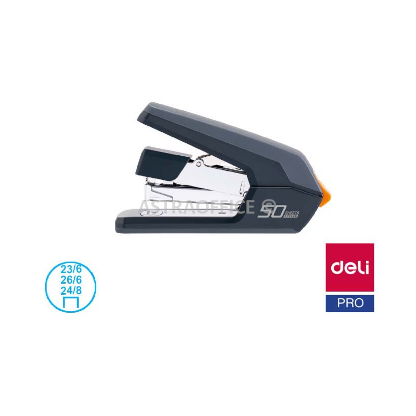 sešívačka DELI E0371 "BEZ NÁMAHY" do 50ls černá